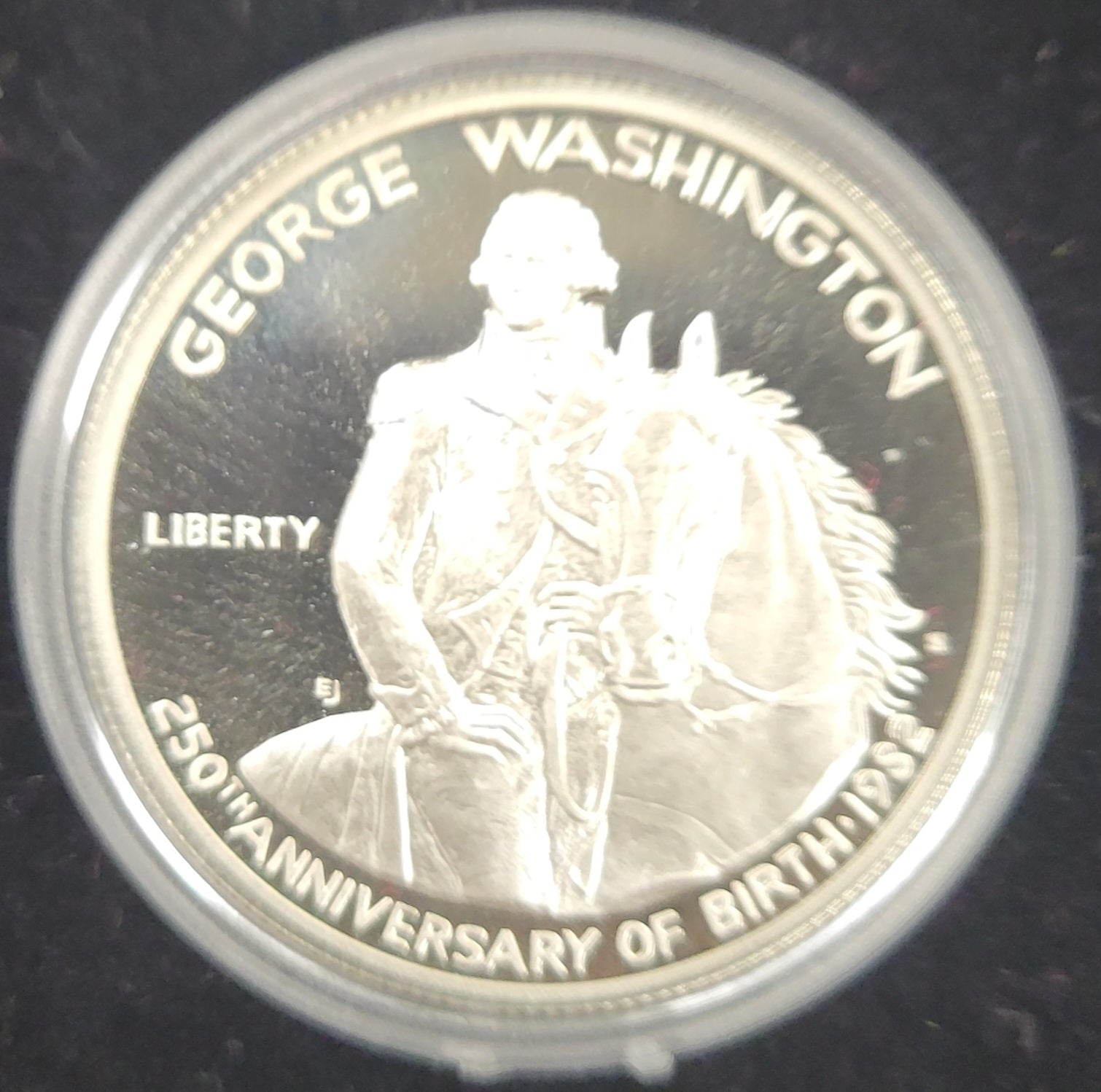 1982-S George Washington 90% Silver Half Dollar Commemorative Coin (w ...